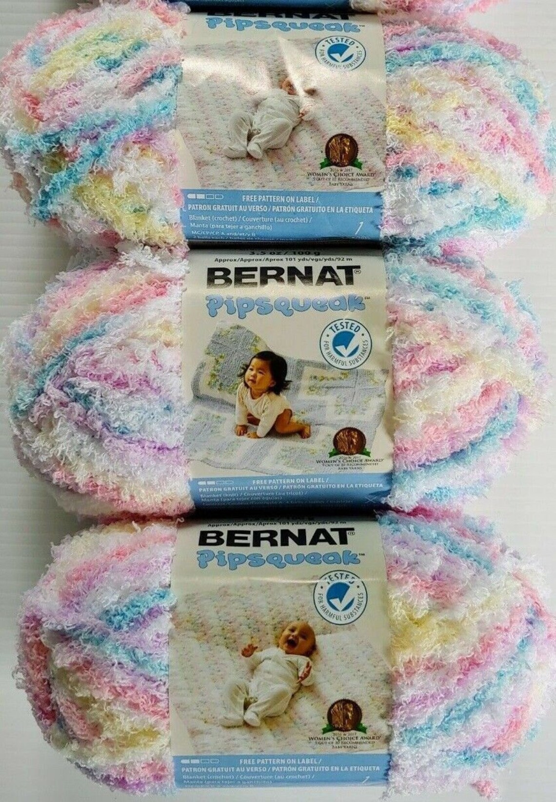 Bernat Pipsqueak Yarn Lot of 3 Skeins SITTIN' PRETTY #5 Bulky - Etsy