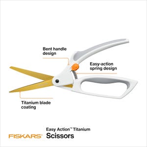 Fiskars Easy Action Spring Assist Titanium Scissors 8 Inch - Etsy