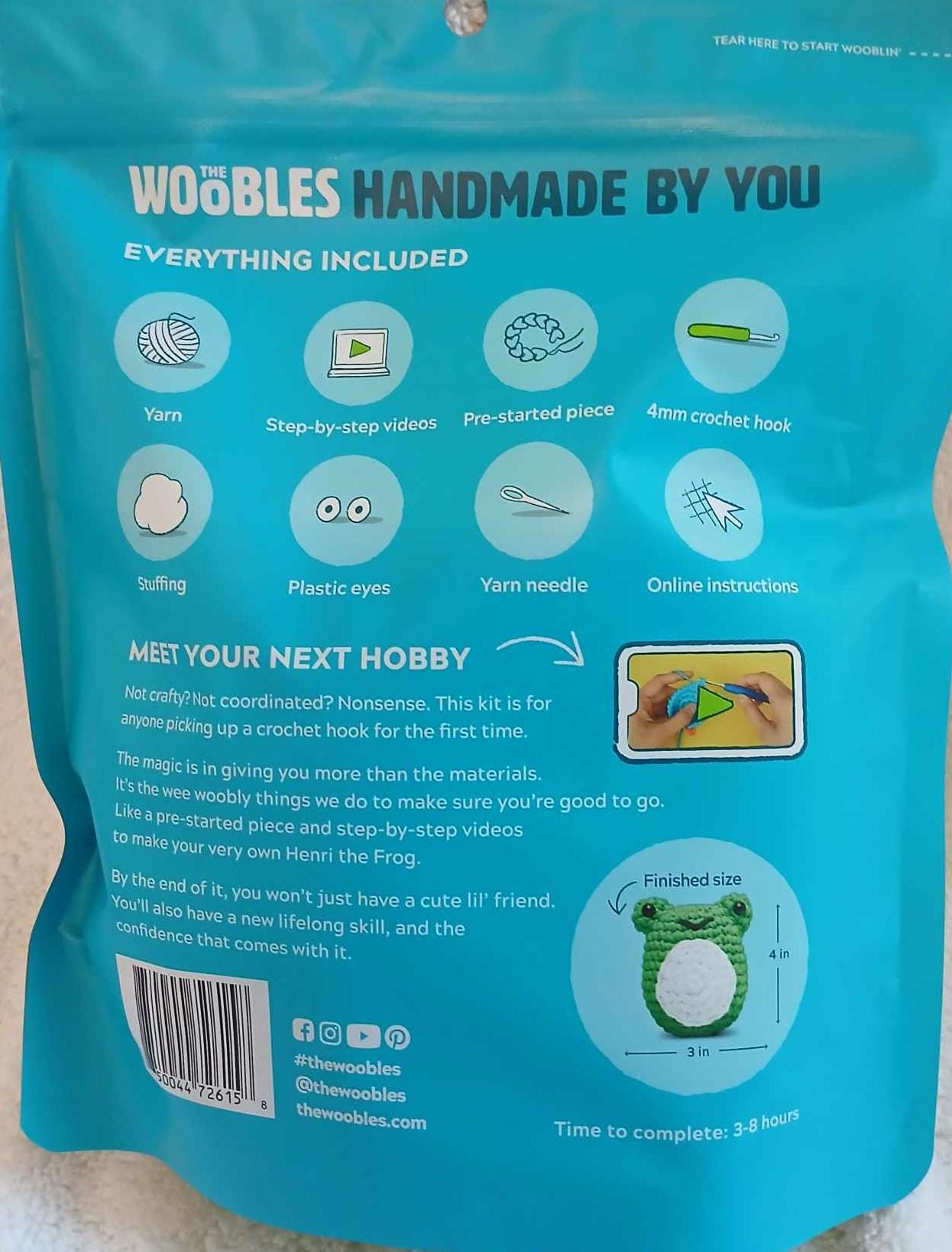 The Woobles Henri the Frog Learn to Crochet Kit for Beginners - Etsy