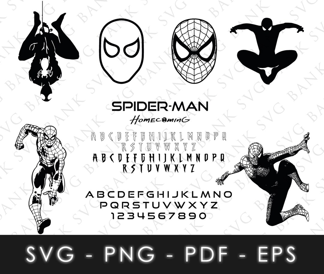 Spiderman SVG, Spiderman Vector, Spiderman Font SVG, Spiderman Font ...