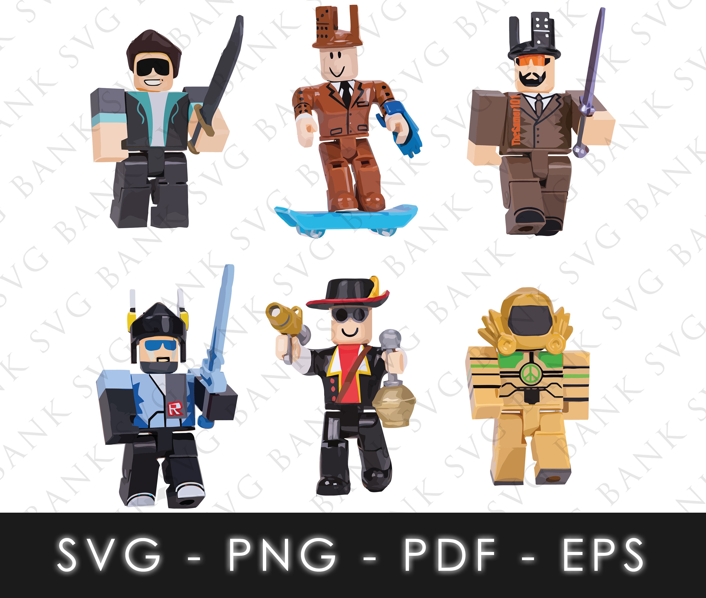Roblox SVG, Roblox Vector, Roblox Characters SVG, Roblox Characters ...