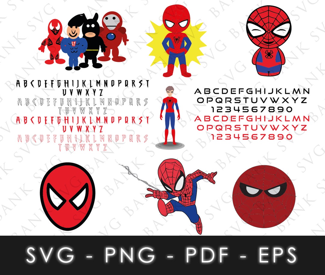 Spiderman SVG, Spiderman Vector, Spiderman Font SVG, Spiderman Font ...