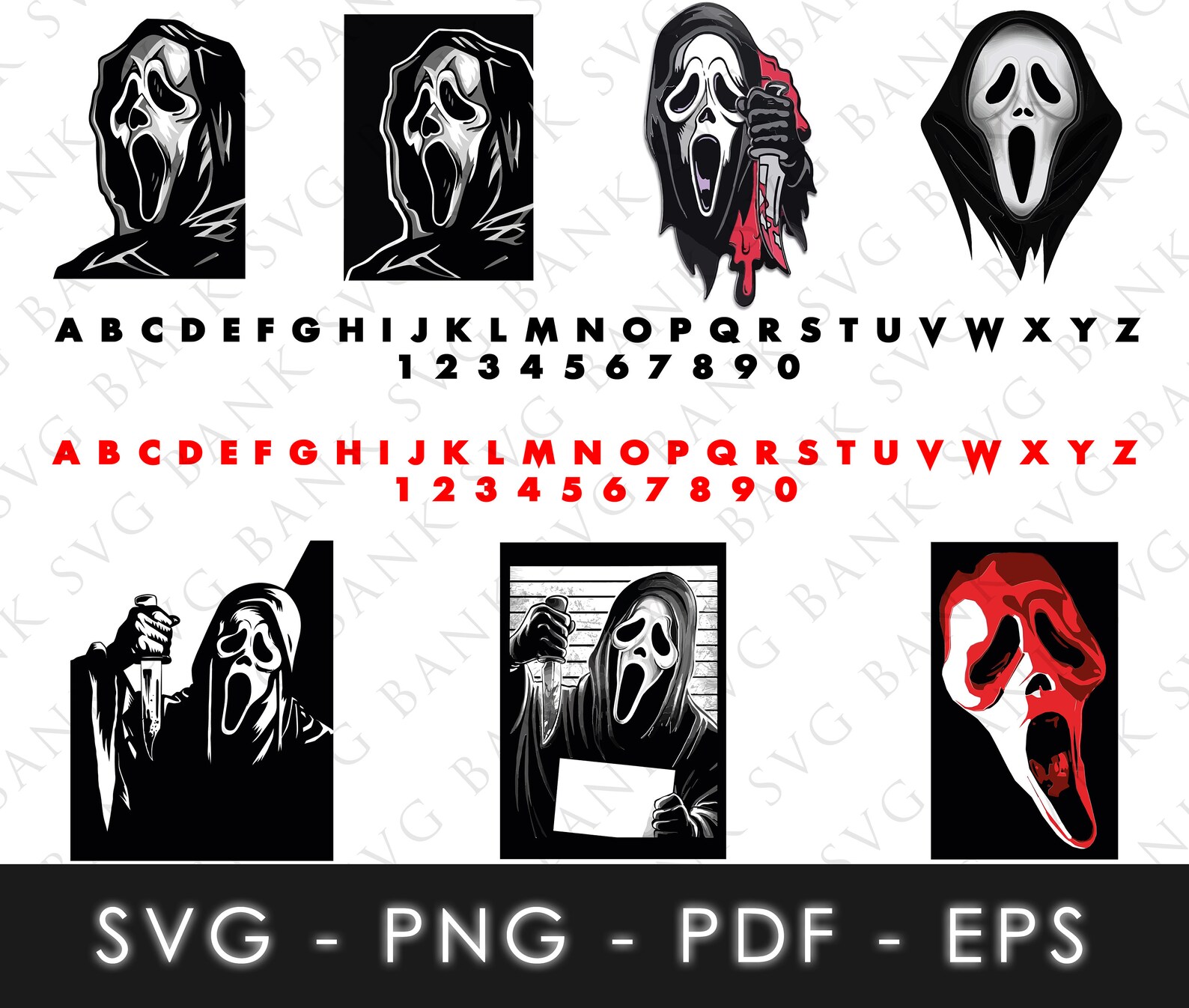 Scream SVG, Scream Vector, Ghost Face SVG, Ghost Face Vector, Scream ...