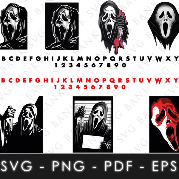 Ghost Face Scream Svg - Etsy