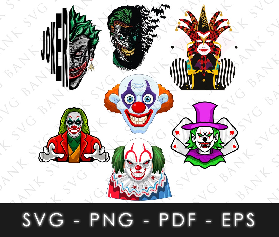 Joker SVG, Joker Vector, Joker SVG Bundle, Joker Cricut, Joker Cut File ...
