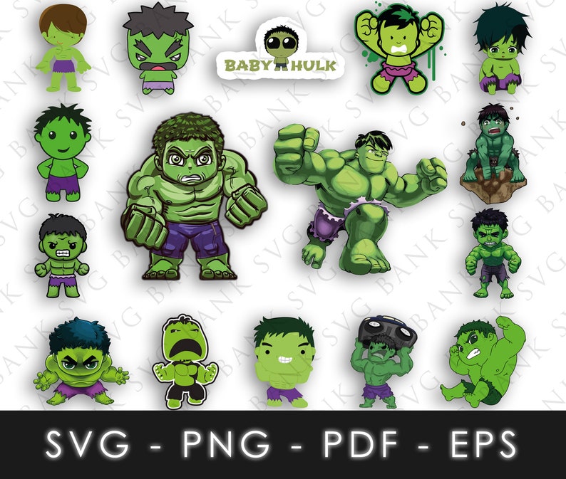 Baby Hulk SVG, Baby Hulk Vector, Hulk SVG, Hulk Vector, Superhero SVG ...
