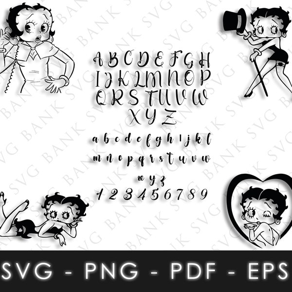 Betty Boop Svg - Etsy