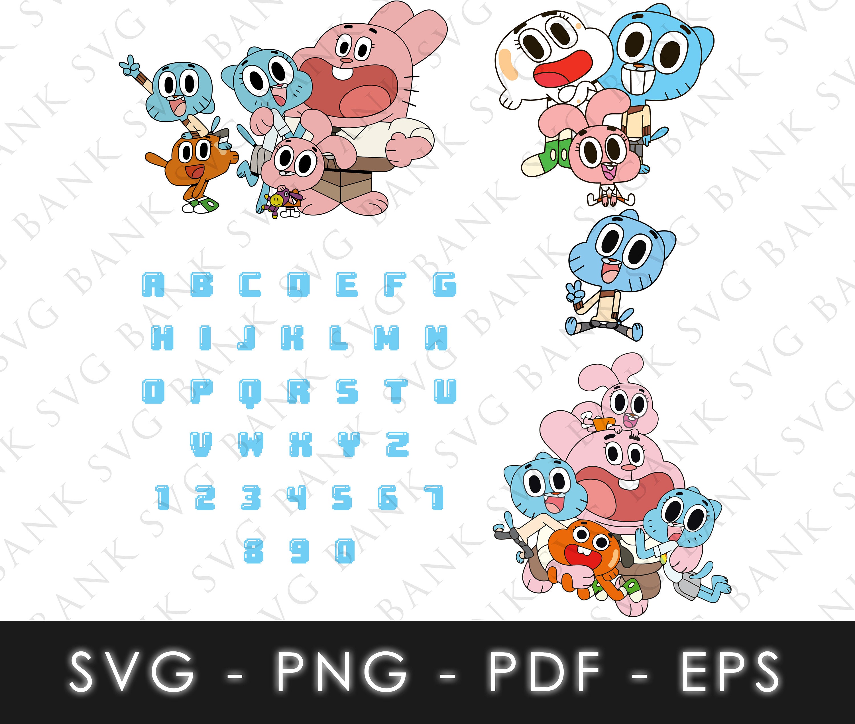 Gumball SVG, Gumball Vector, Gumball Font SVG, Gumball Font Vector ...
