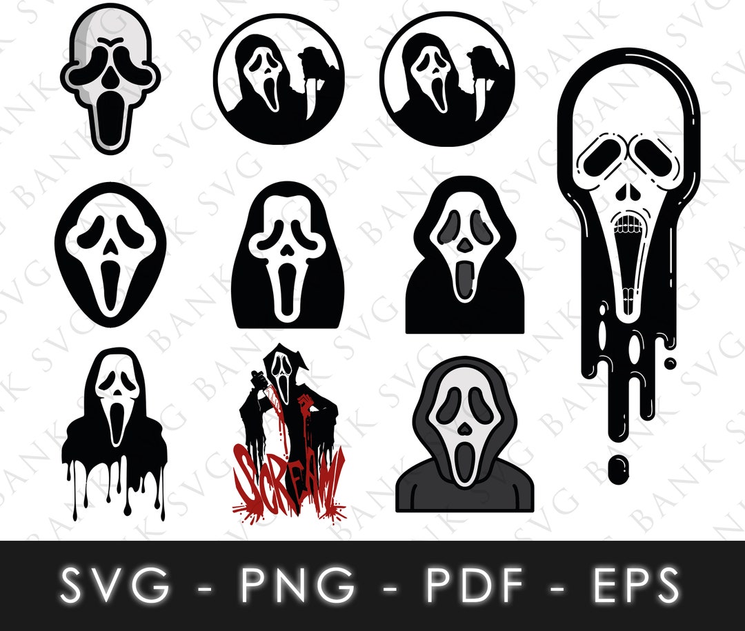 Scream SVG, Scream Vector, Ghost Face SVG, Ghost Face Vector, Scream ...