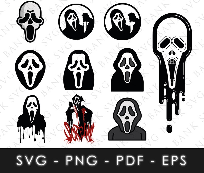 Scream SVG, Scream Vector, Ghost Face SVG, Ghost Face Vector, Scream ...