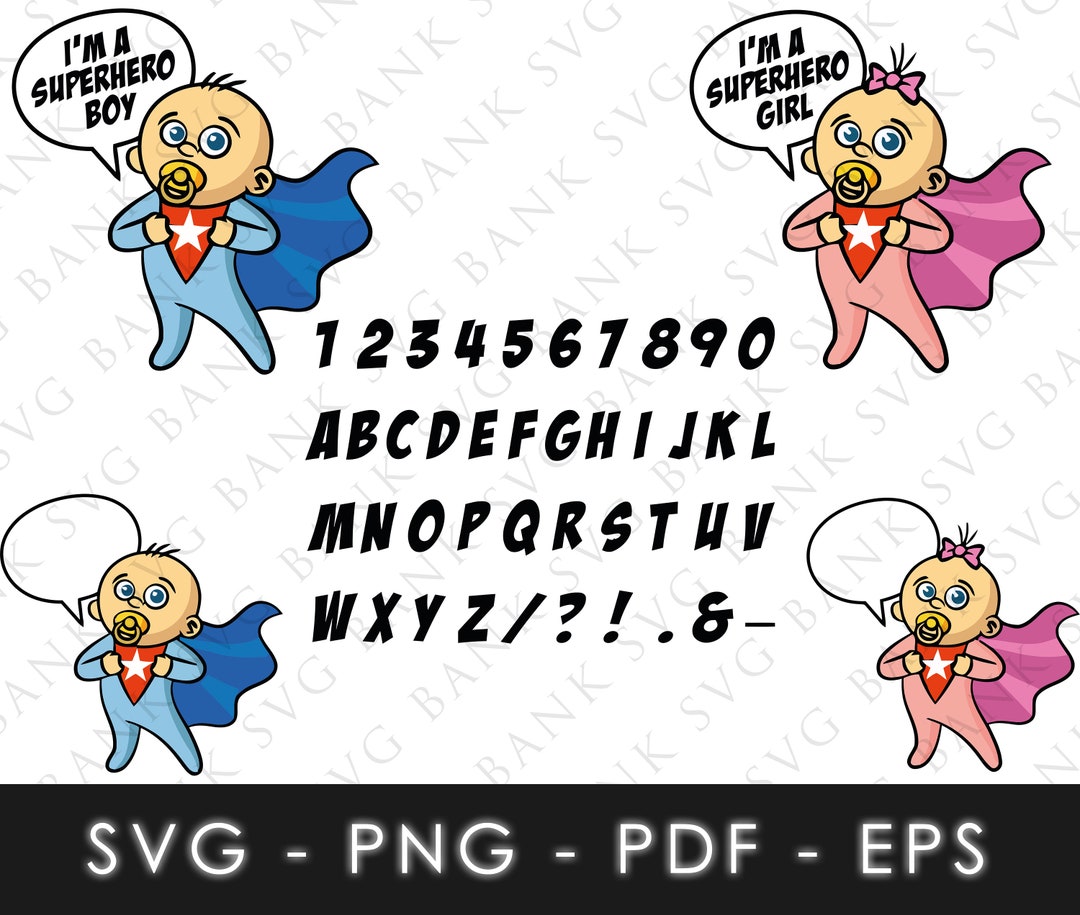 Baby Superhero SVG, Baby Superhero Vector, Superhero SVG, Superhero ...