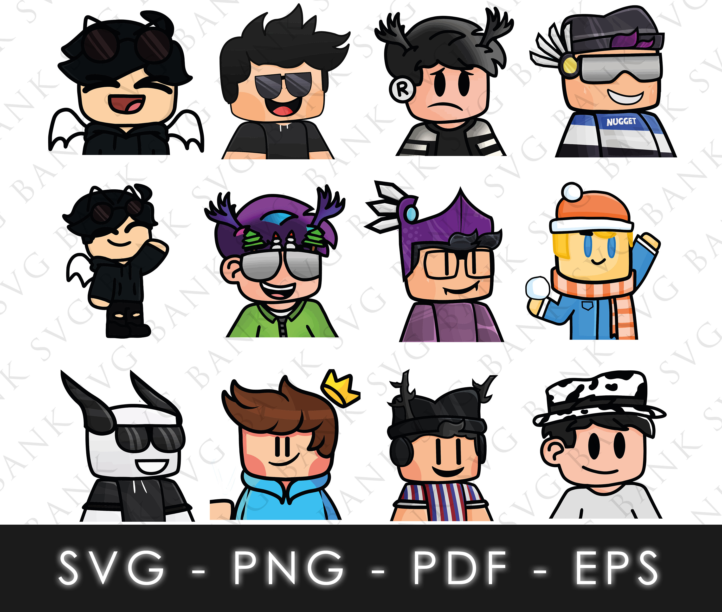Roblox SVG, Roblox Vector, Roblox Characters SVG, Roblox Characters ...