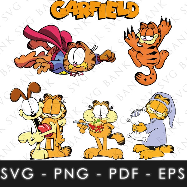 Garfield Svg - Etsy