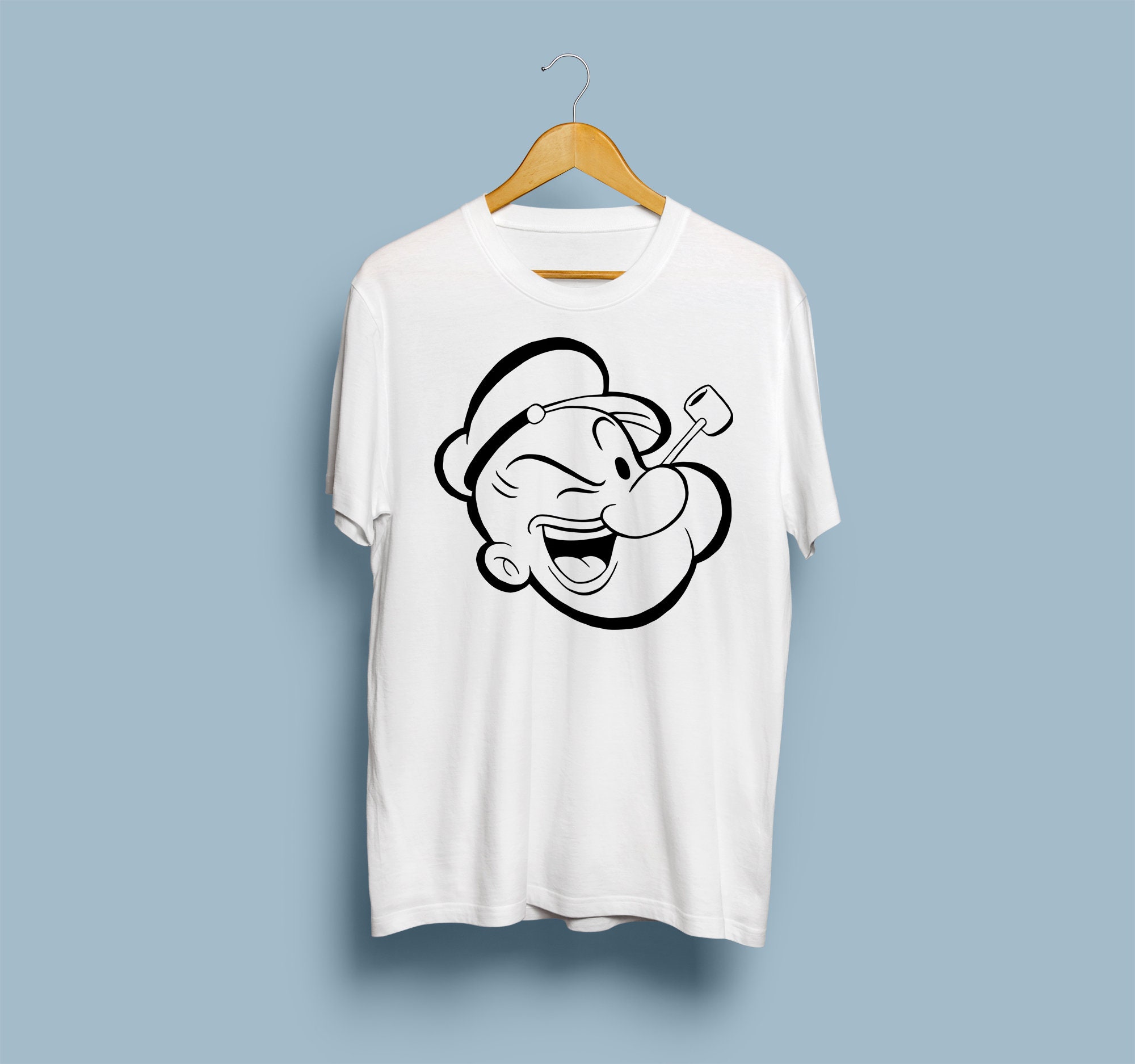 Popeye SVG, Popeye Vector, Popeye Silhouette Svg, Popeye Silhouette ...