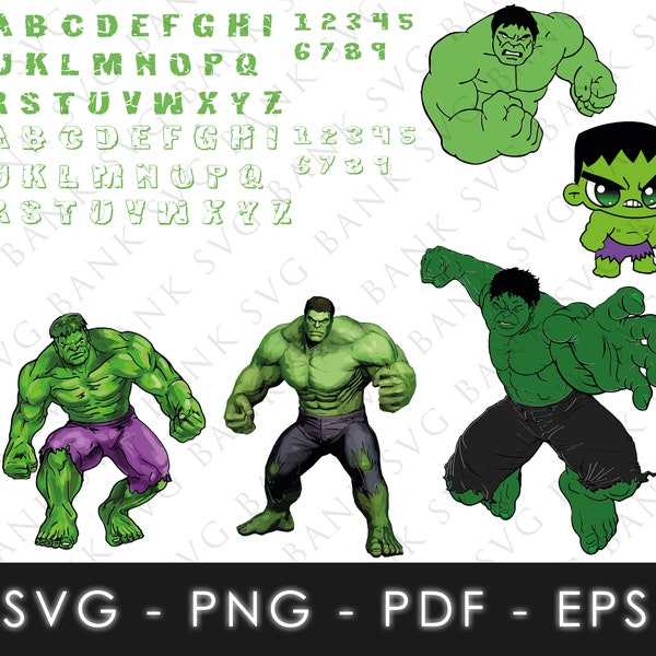 Hulk font - Etsy España