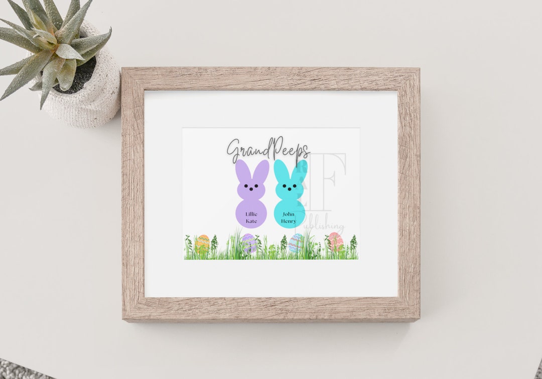 Personalized Grandpeeps Photo Art / Easter / Customized With Your ...