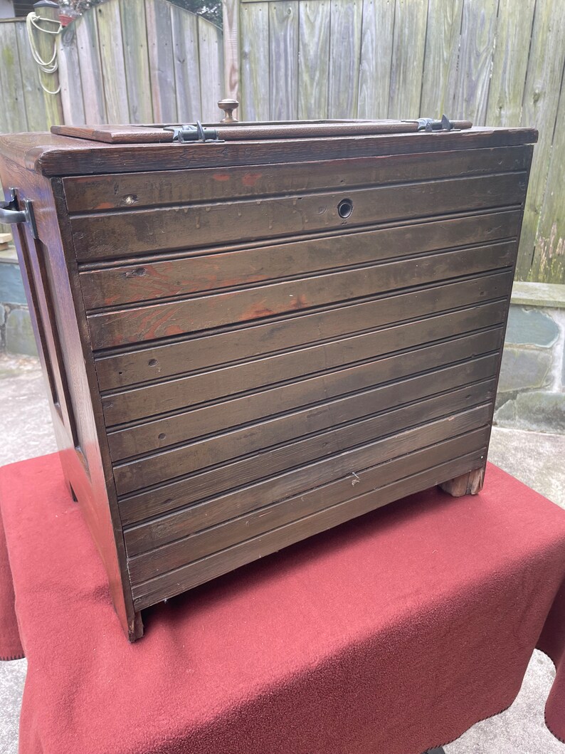 Antique Mission Oak Ice Chest - Etsy