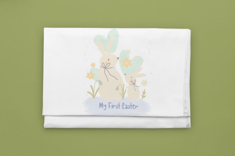 First Easter SVG PDF PNG Digital Download, Easter Bunny Baby Vintage ...