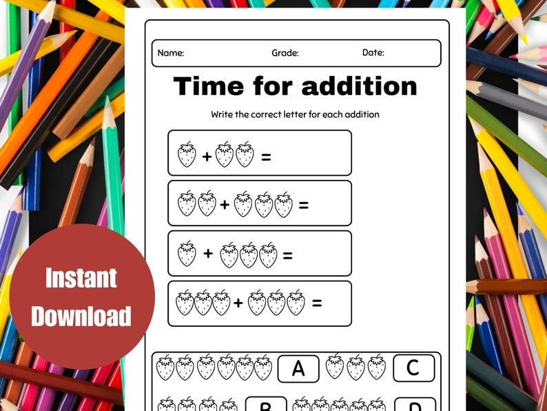 Grade 1 Math Worksheets Bundle Subtraction, Addition, Coding, Coloring ...