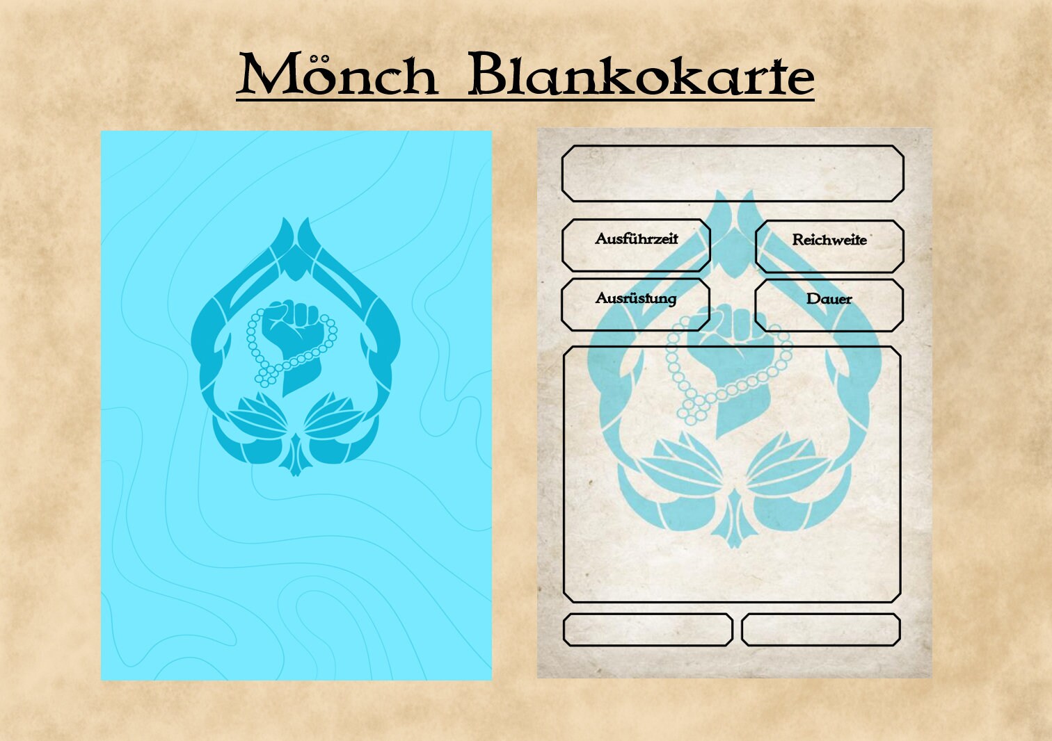 Monk DND Spell Cards PDF - Etsy