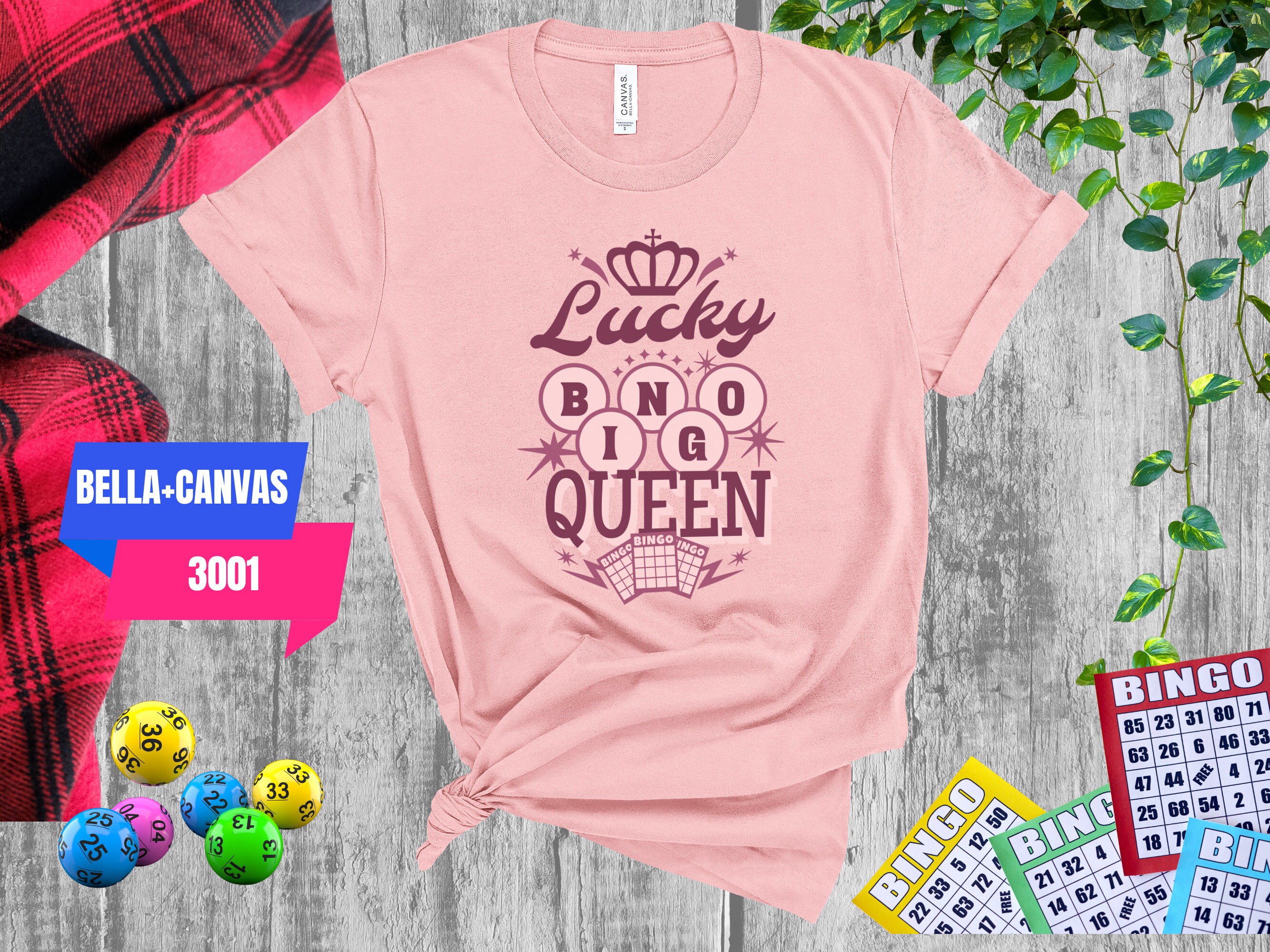 Lucky Bingo Queen Shirt, Bingo T-shirt, Bingo Game Lover, Bingo Player T Shirt, Bingo Vintage ...