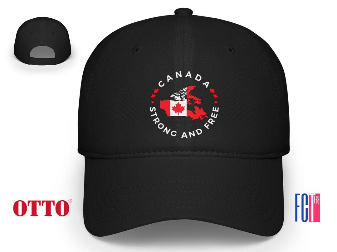 Canada Strong and Free Hat: Low Profile Cotton Baseball Cap - Etsy