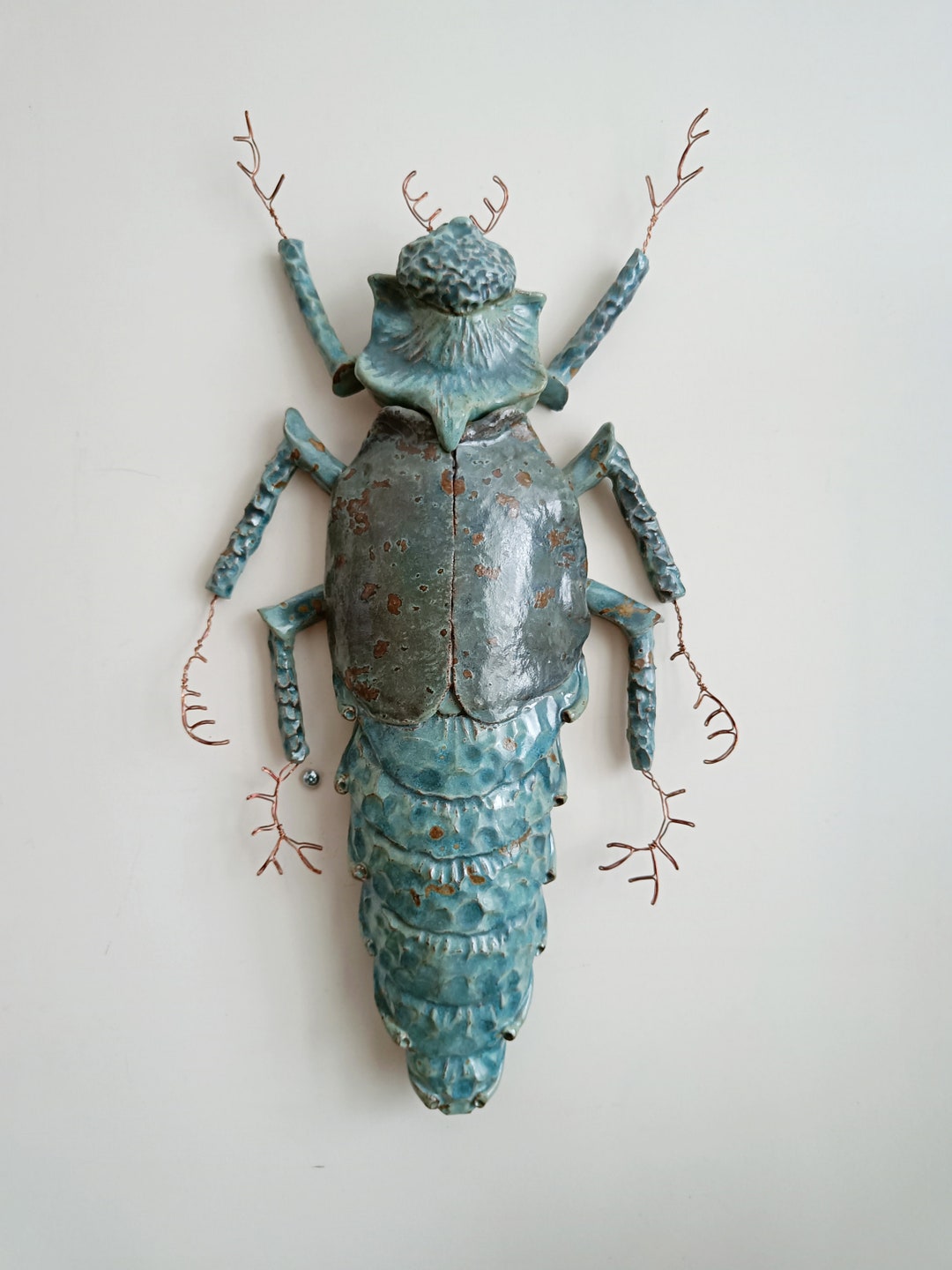 Ceramic Bug Interior Wall Hanging Wall Decoration Insect Sculpture ...