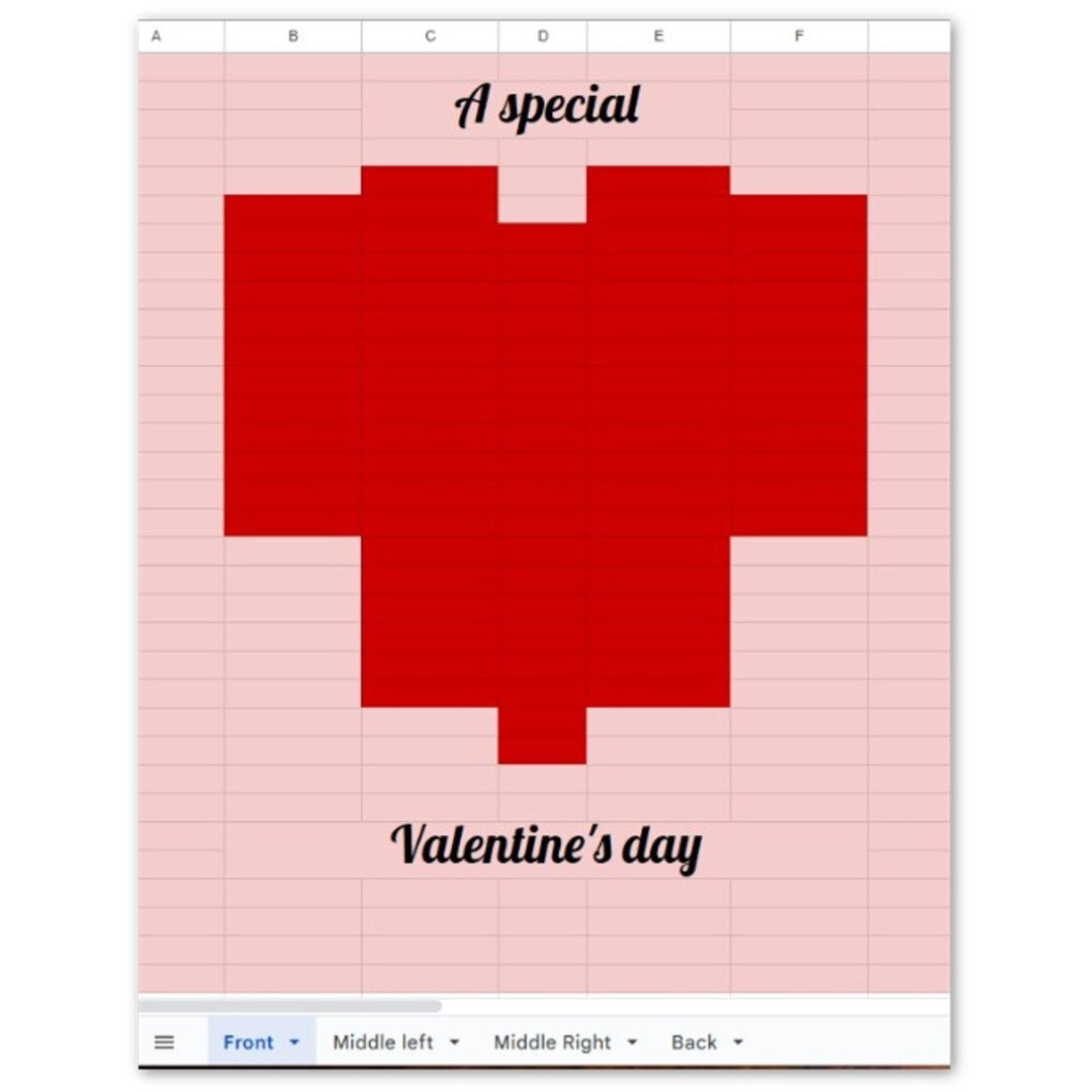 A Special Spreadsheet Valentine's Day Card - Etsy