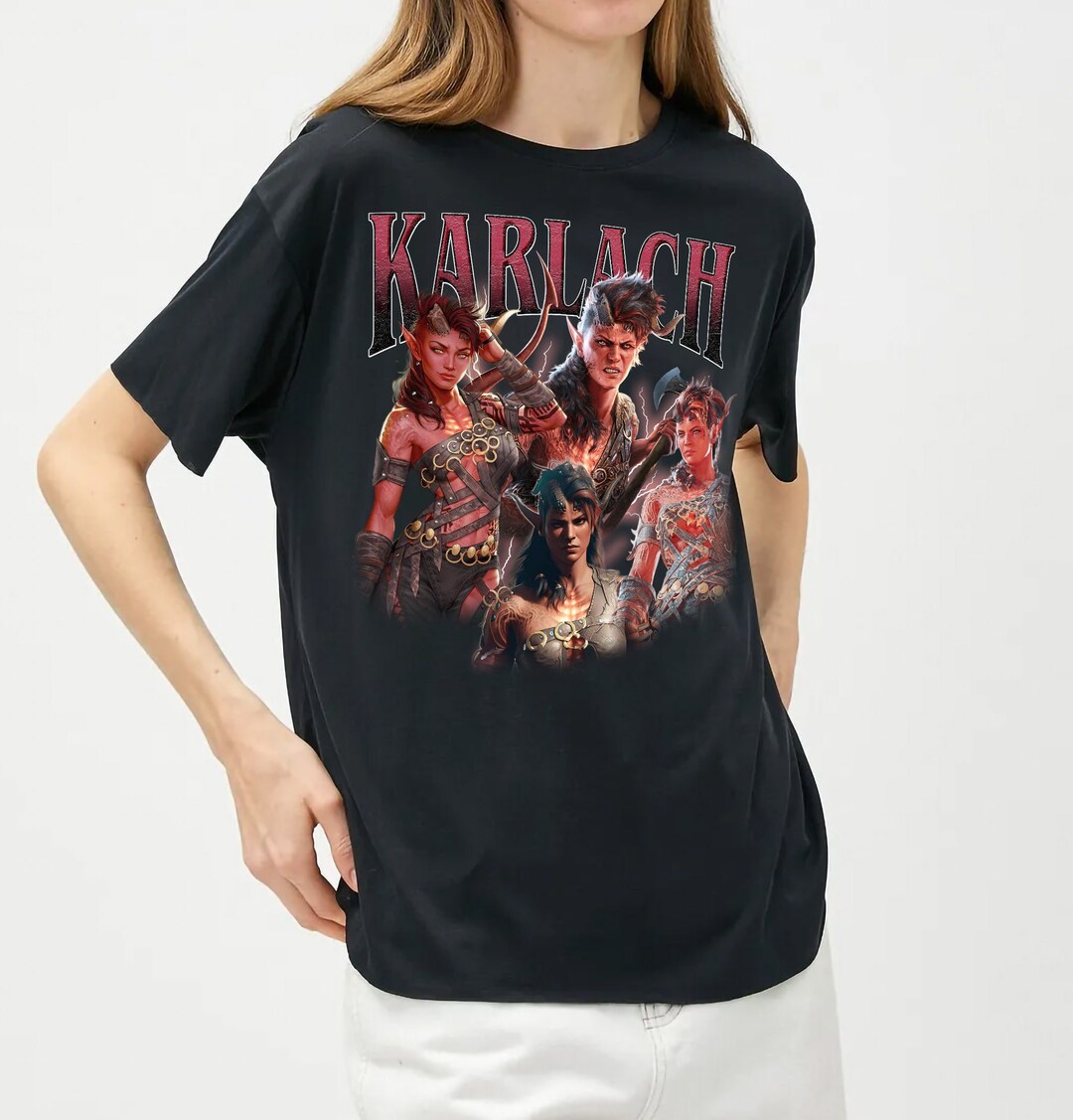Streetwear Karlach Baldurs Gate 3 Vintage T-shirt, Gift for Women and ...