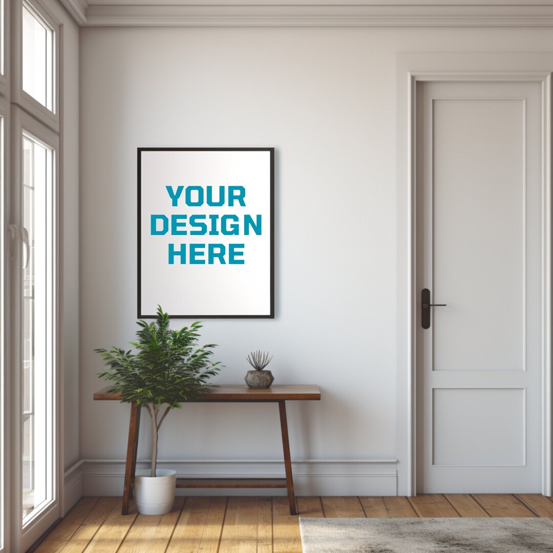 Blank Wall Art Mockup Blank Frame Mockup Plain Poster Bundle Mockups ...