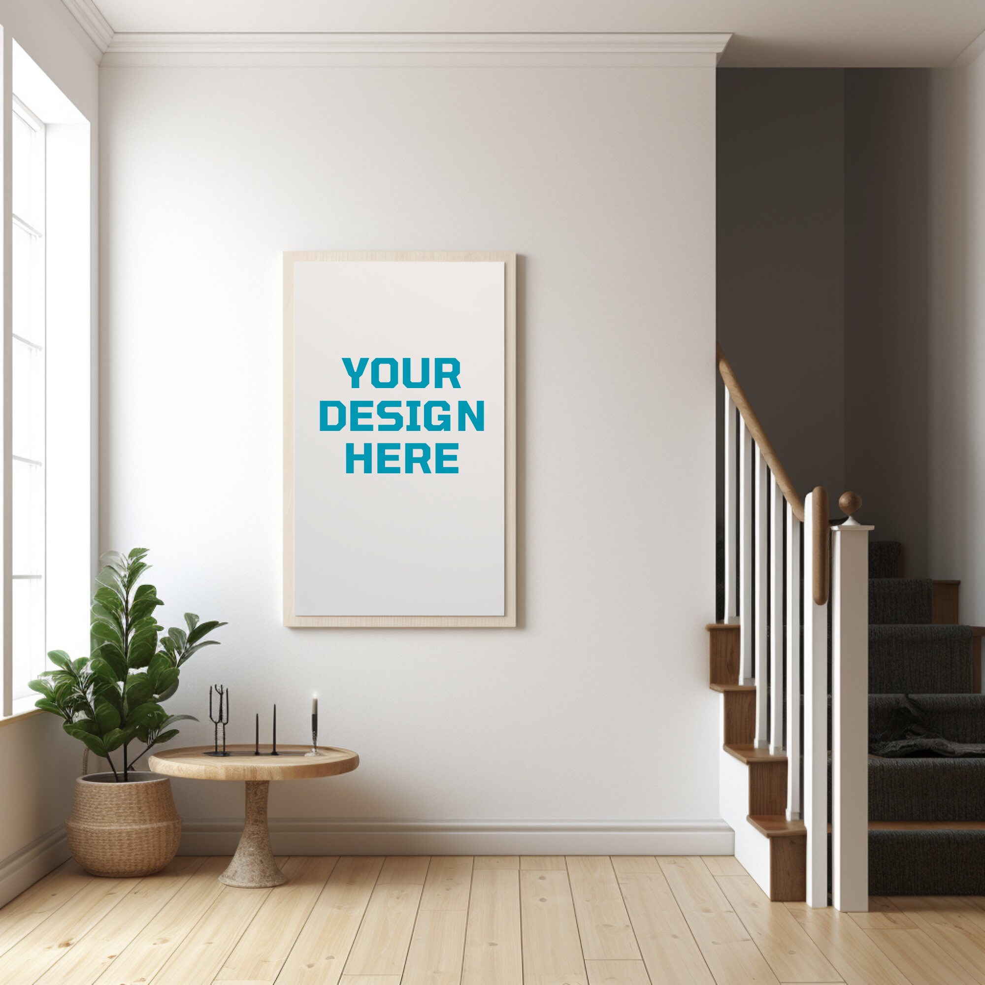 Blank Wall Art Mockup Blank Frame Mockup Plain Poster Bundle Mockups ...