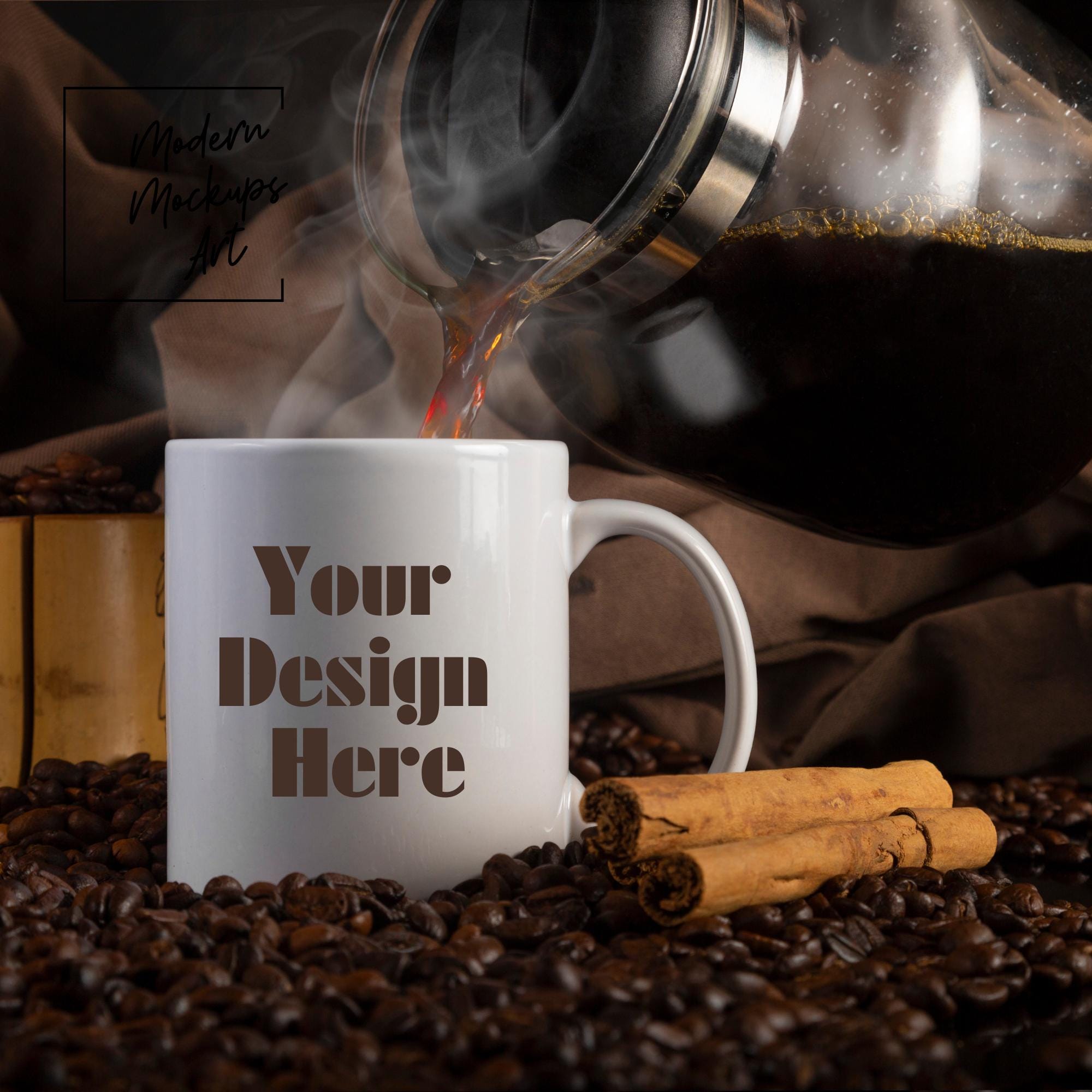 Rustic Coffee Pot Cup Plain White Mockup Mug Mock up Cup Mock Blank ...