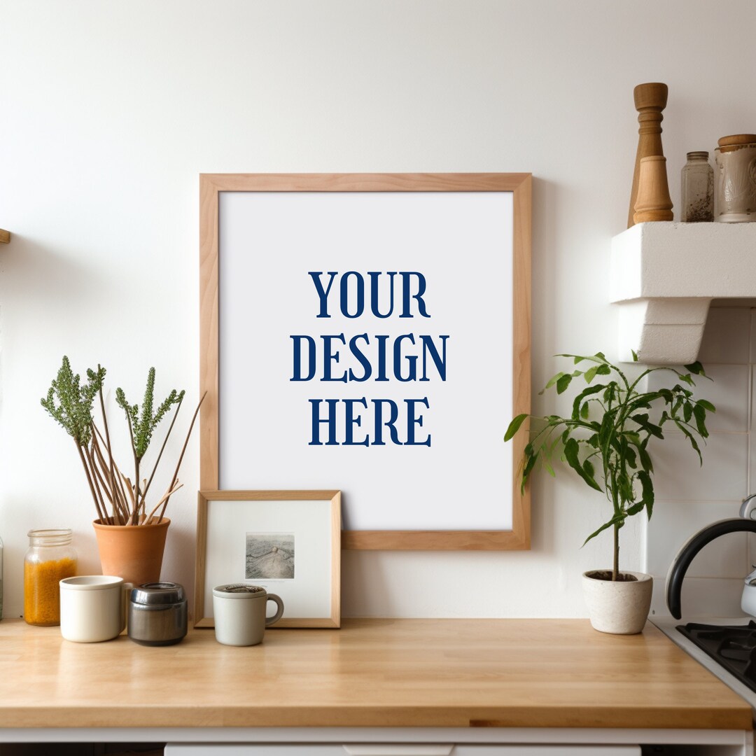 Minimalist Kitchen Frame Mockup: Blank Wall Art (digital Download) - Etsy