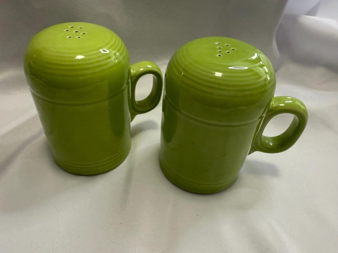 Chartreuse Fiesta Stove Top Salt and Pepper Set - Etsy