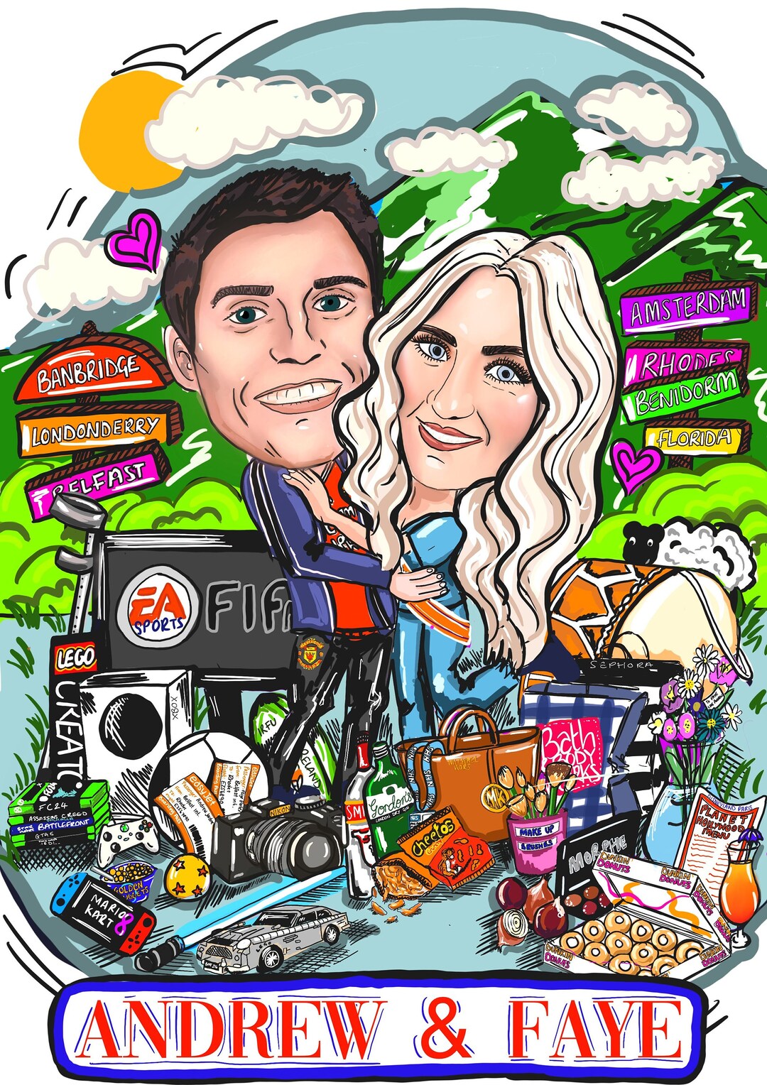 Custom Family Portrait, Digital Art - Etsy