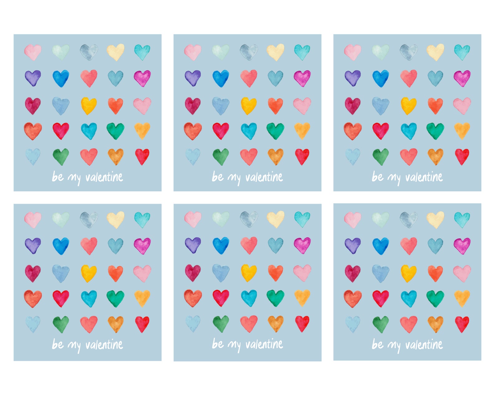 Printable Valentine's Day Card; Valentine's Day Card for Her, Classroom ...