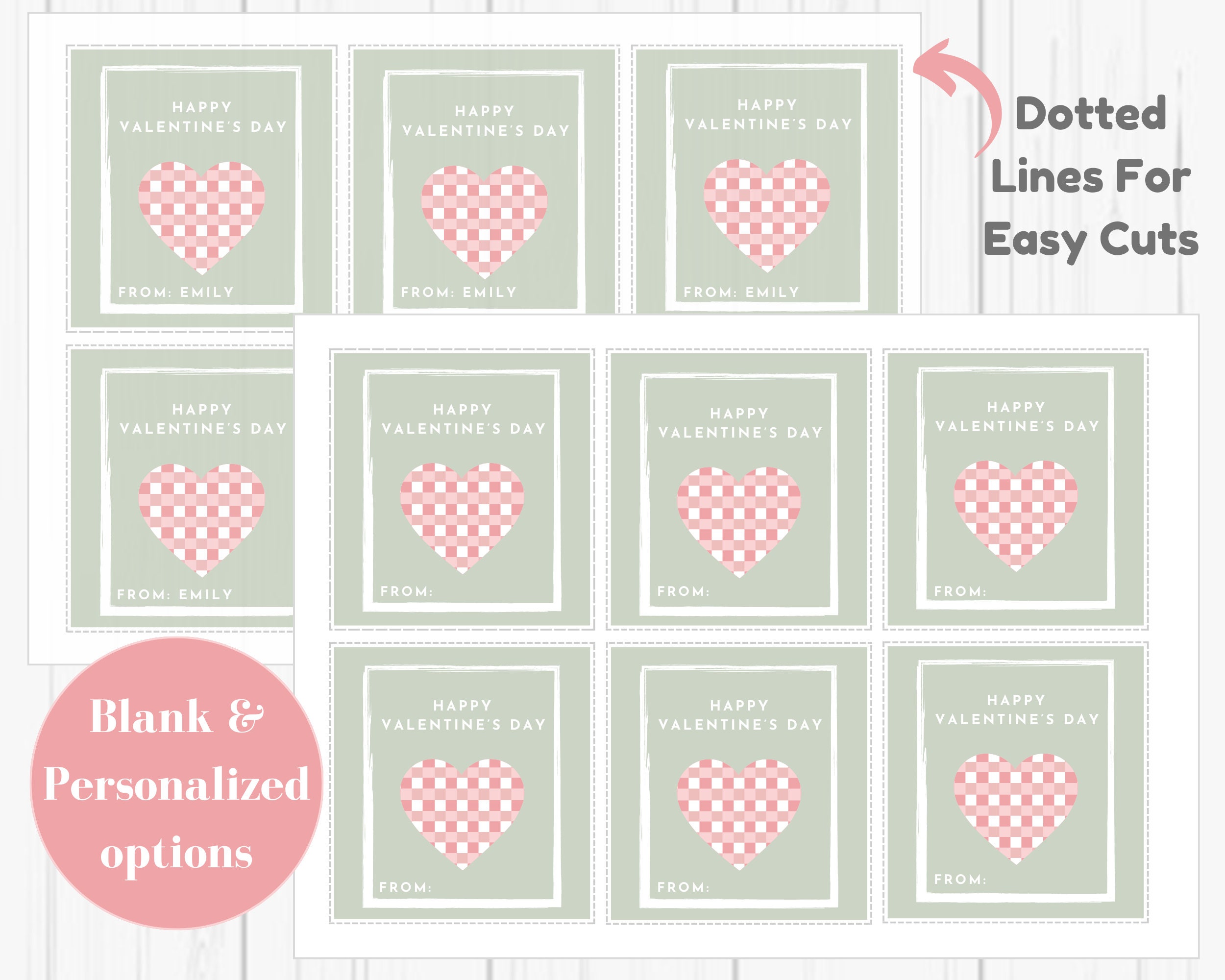 Printable Valentine's Day Card; Valentine's Day Card for Her, Classroom ...