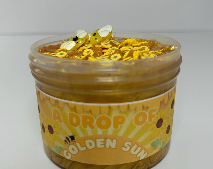 A Drop of Golden Sun Slime, Clear Pigmented Slime, Golden Slime ...