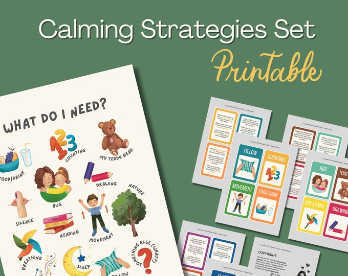 Calm Down Corner PRINTABLE for Kids, Self-regulation, Calming ...