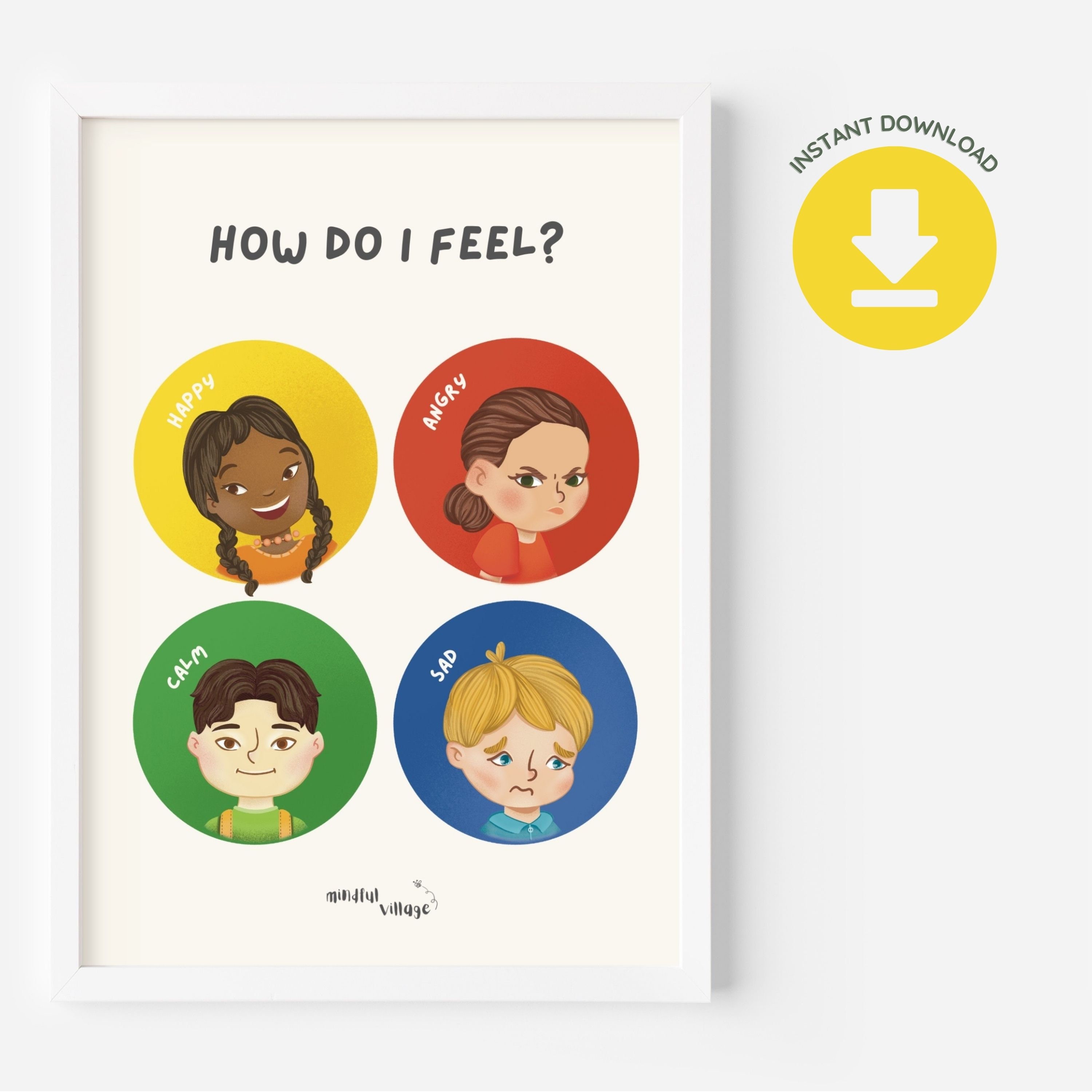 Colourful Emotions Poster for Kids 2 Mindful Village Building Emotional ...
