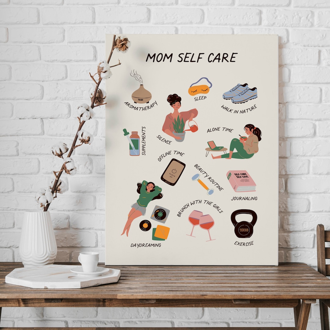 Self Care Poster for New Mom | Mindful Village - Etsy