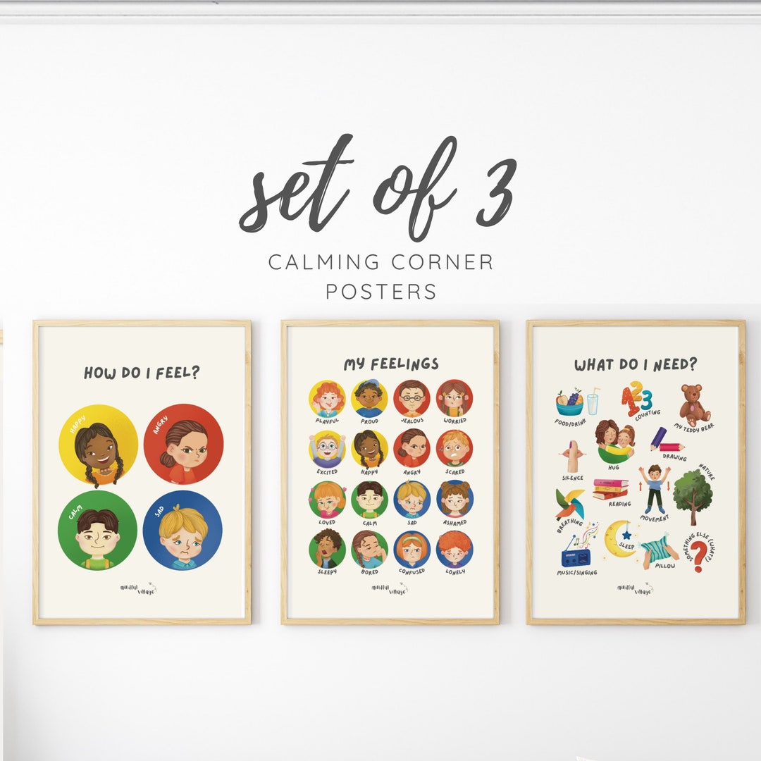Emotional Intelligence Posters for Kids: Color-coded Feelings and Self ...