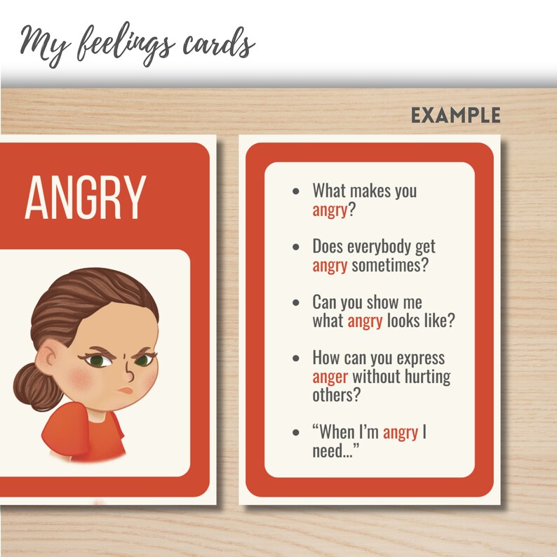 Printable Feelings Bundle Poster Flash Cards Mindful Village - Etsy