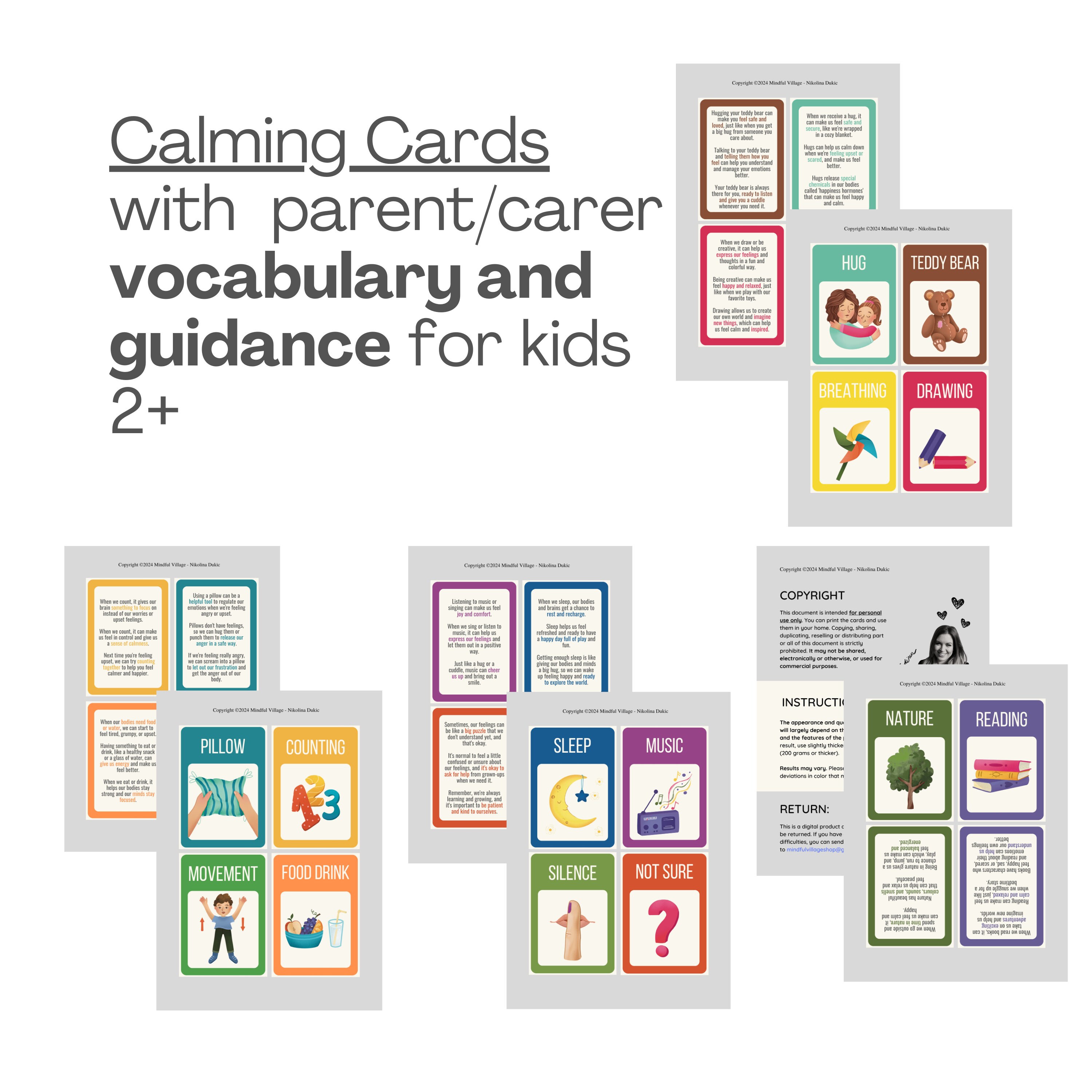 Calming Corner Bundle Printable Posters & Flash Cards | Mindful Village ...