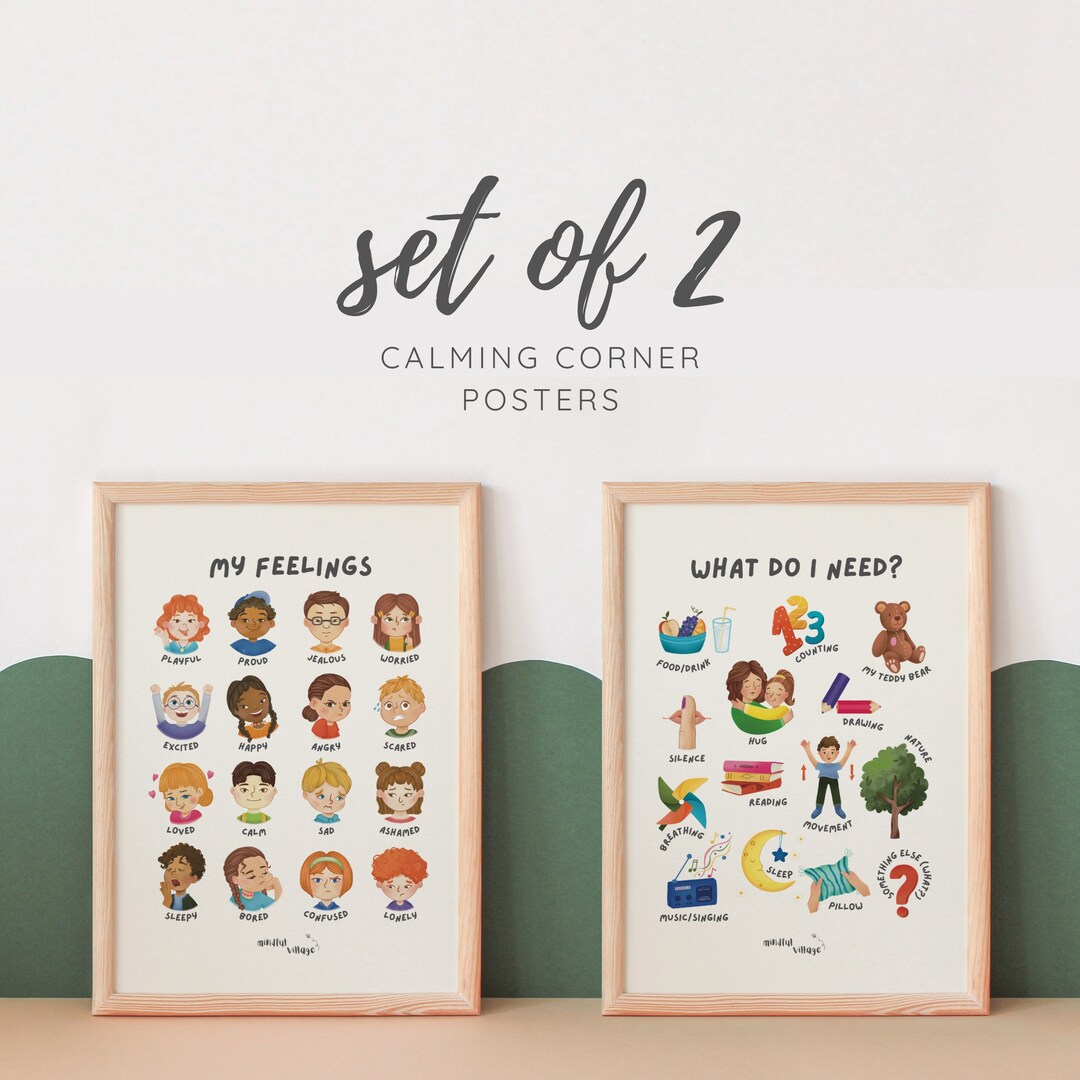 Calming Corner Posters | Set of 2 | Mindful Village - Etsy