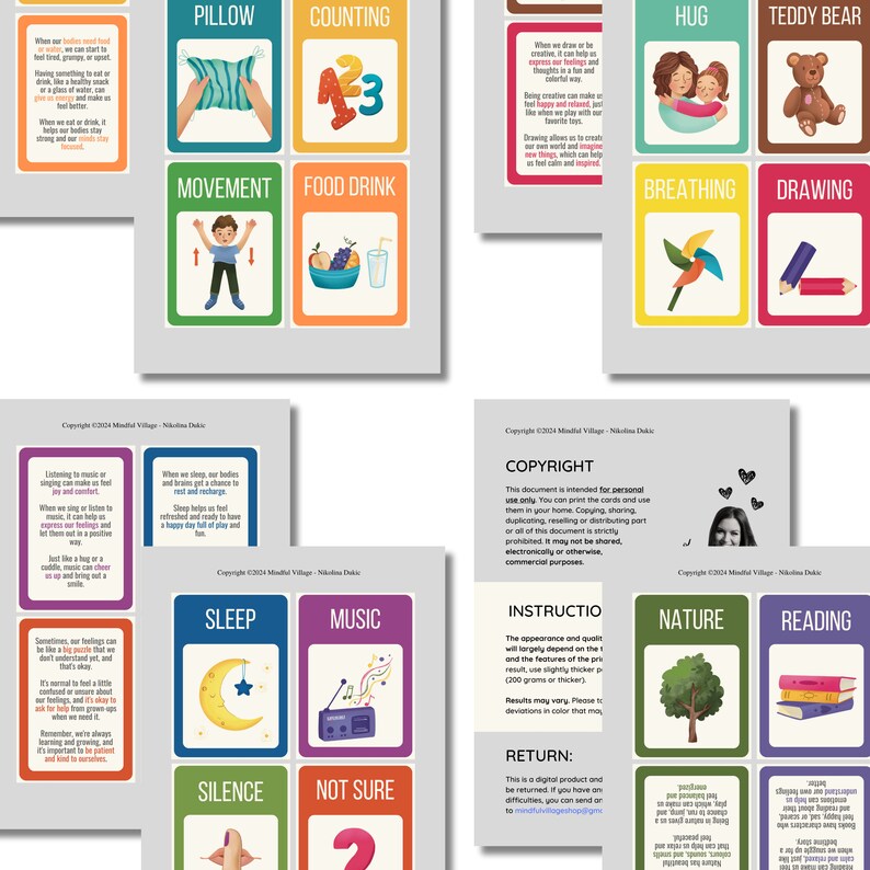 Printable Calming Strategies Bundle | Poster + Flash Cards | Mindful ...