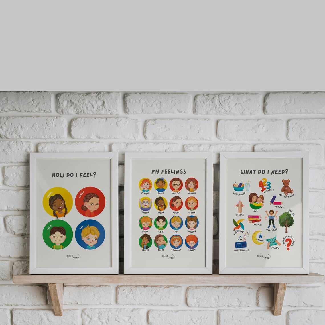 Emotional Intelligence Posters for Kids: Color-coded Feelings and Self ...