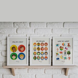 Emotional Intelligence Posters for Kids: Color-coded Feelings and Self ...