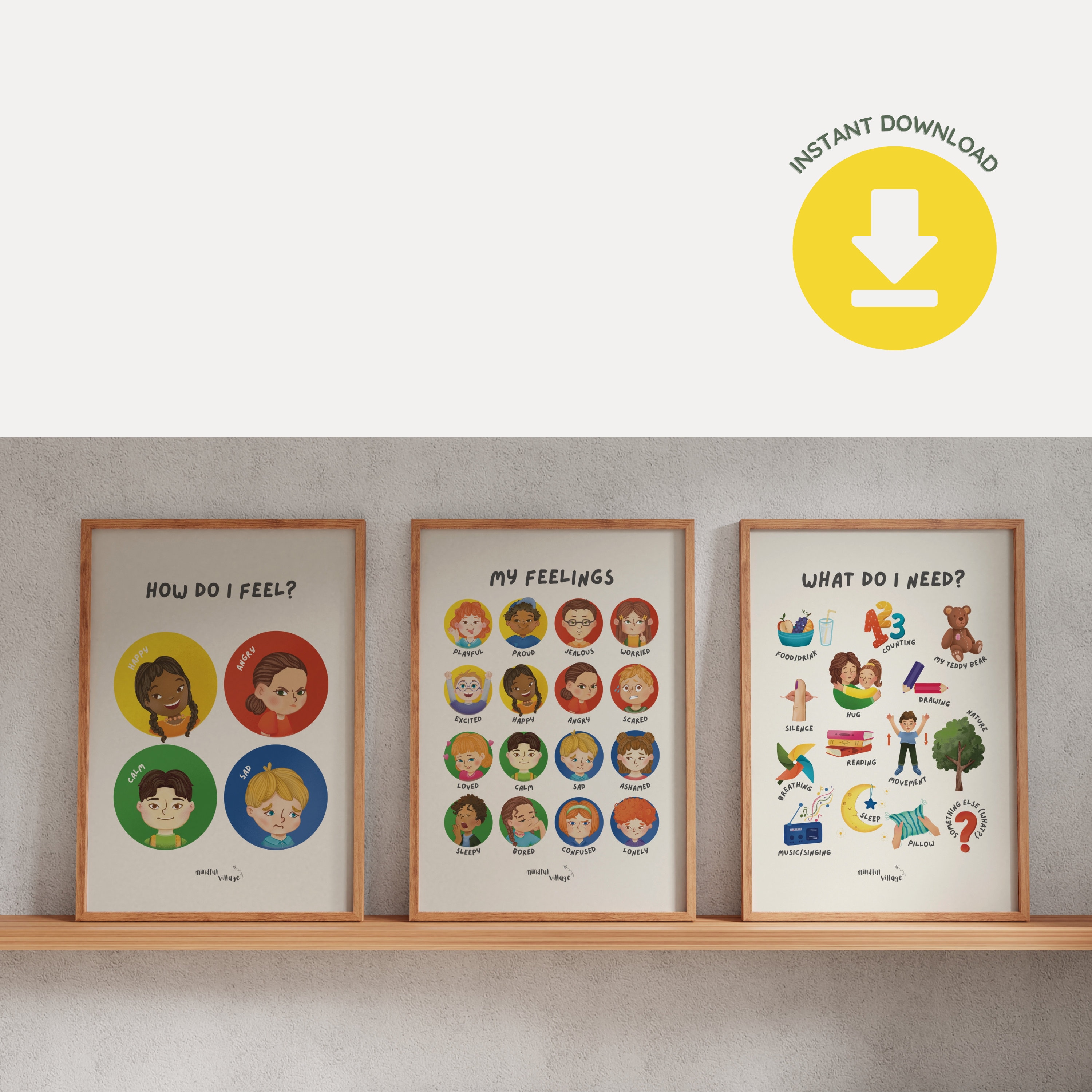 Emotional Intelligence Posters for Kids: Color-coded Feelings and Self ...