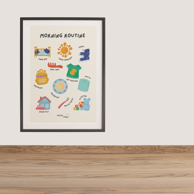 Montessori Morning Routine Poster for Toddlers - Etsy UK